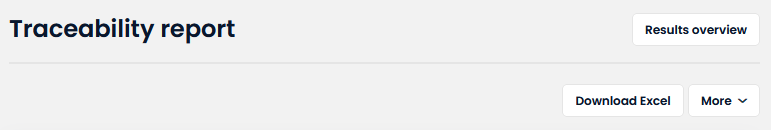 Traceability reports